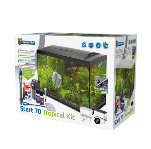 Superfish Start 70 Tropical Aquarium Kit - Black - Maidenhead Aquatics