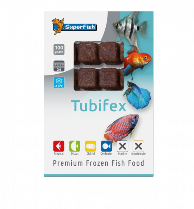 SuperFish Frozen Tubifex (100g) - Maidenhead Aquatics