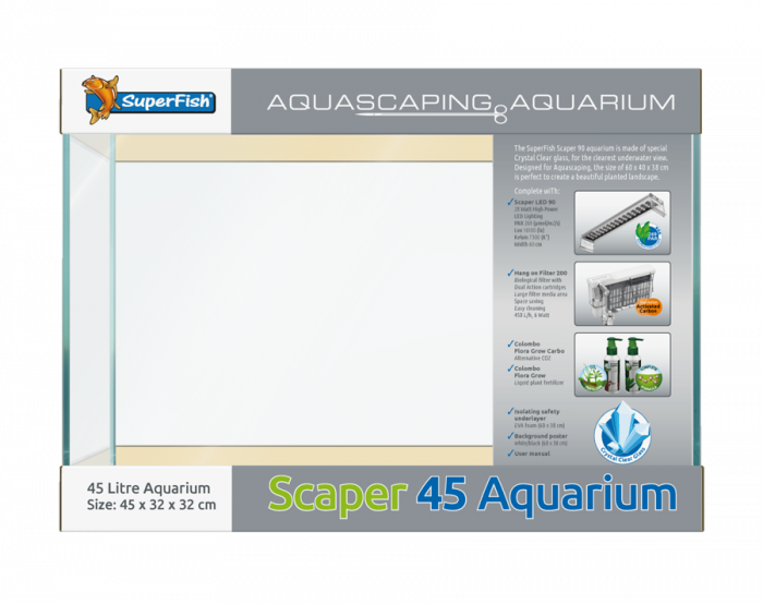 Superfish Scaper 45 Litre Aquarium Set - Maidenhead Aquatics