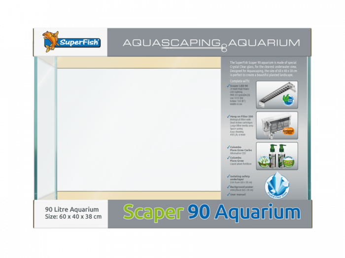 Superfish Scaper 90 Litre Aquarium Set - Maidenhead Aquatics